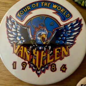 Concert Pins Badges 1980s Bands Van Halen Def Leppard Lot of Seven ...