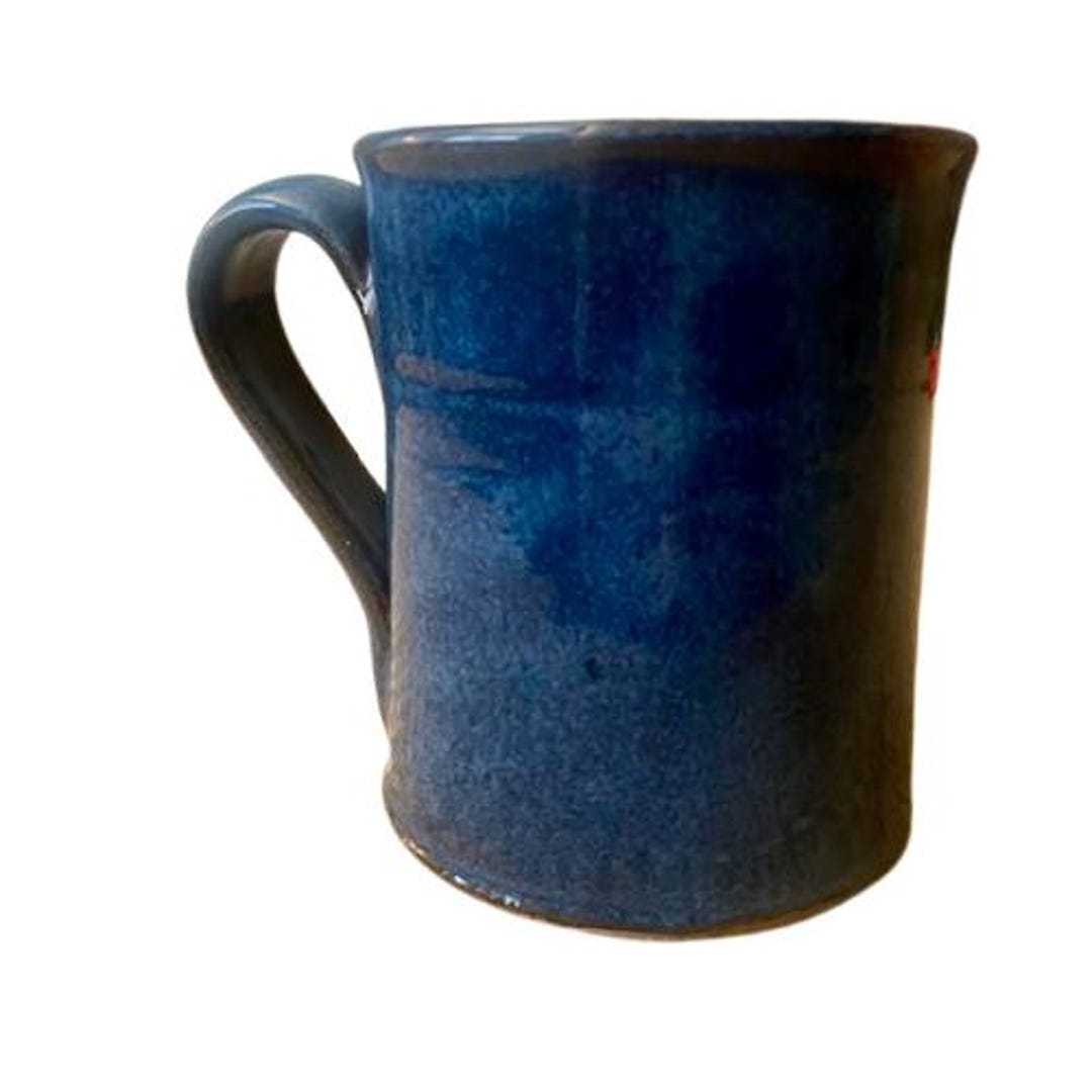 Jugtown Ware Cobalt Blue Mug Coffee Tee Handmade Art Pottery Studio ...