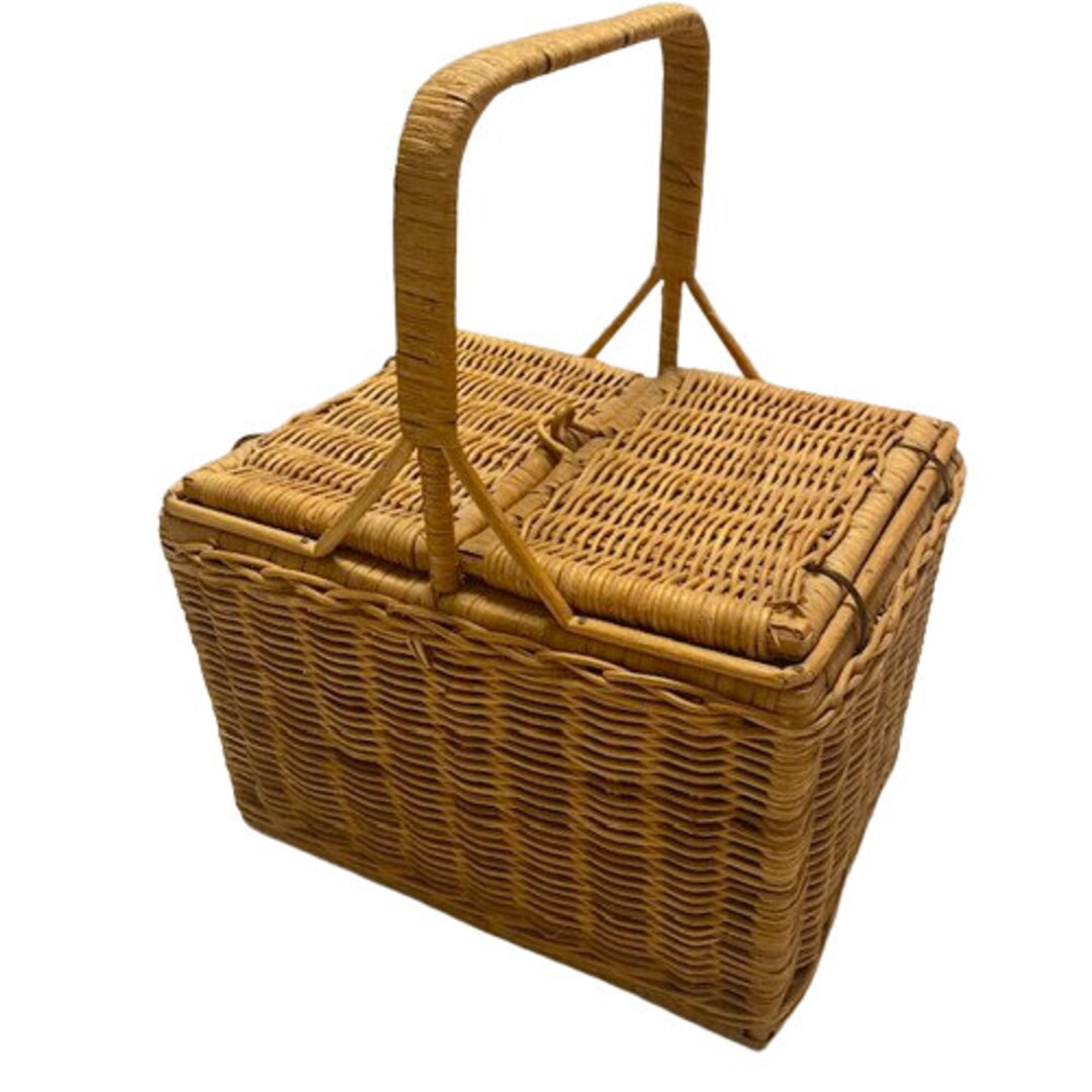 Wicker Picnic Basket for Two Basket Purse Decorative Storage Vintage ...
