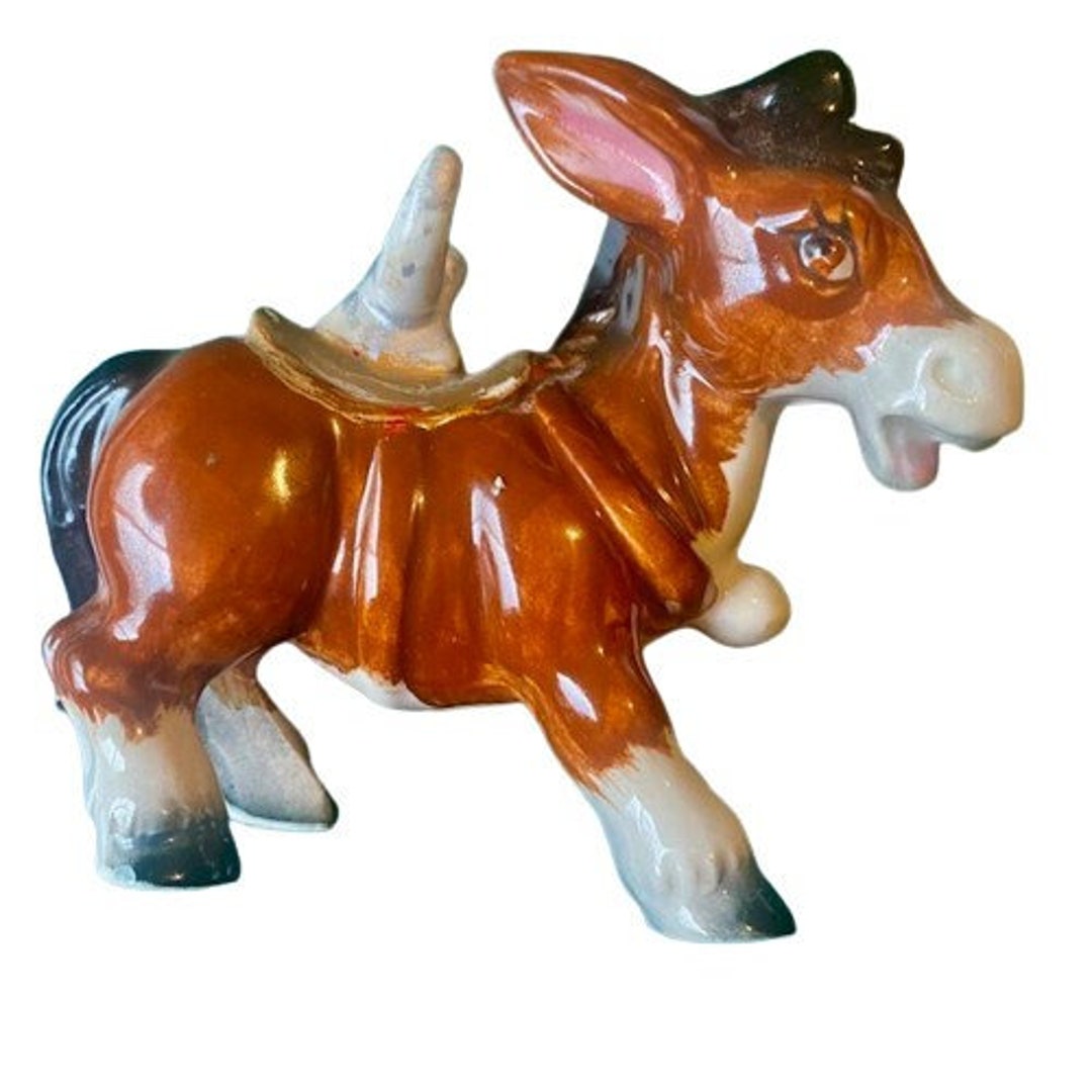 Thames Donkey Figurine Salt Pepper Shaker Holder Repurposed Ring Dish ...