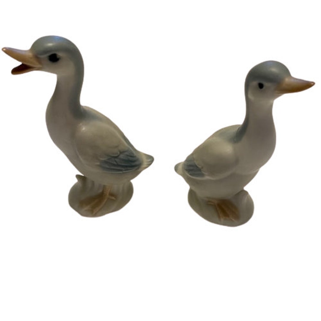 Otagiri Ducks Figurines Ceramic Set of Two Vintage 1970s Matte Finish ...