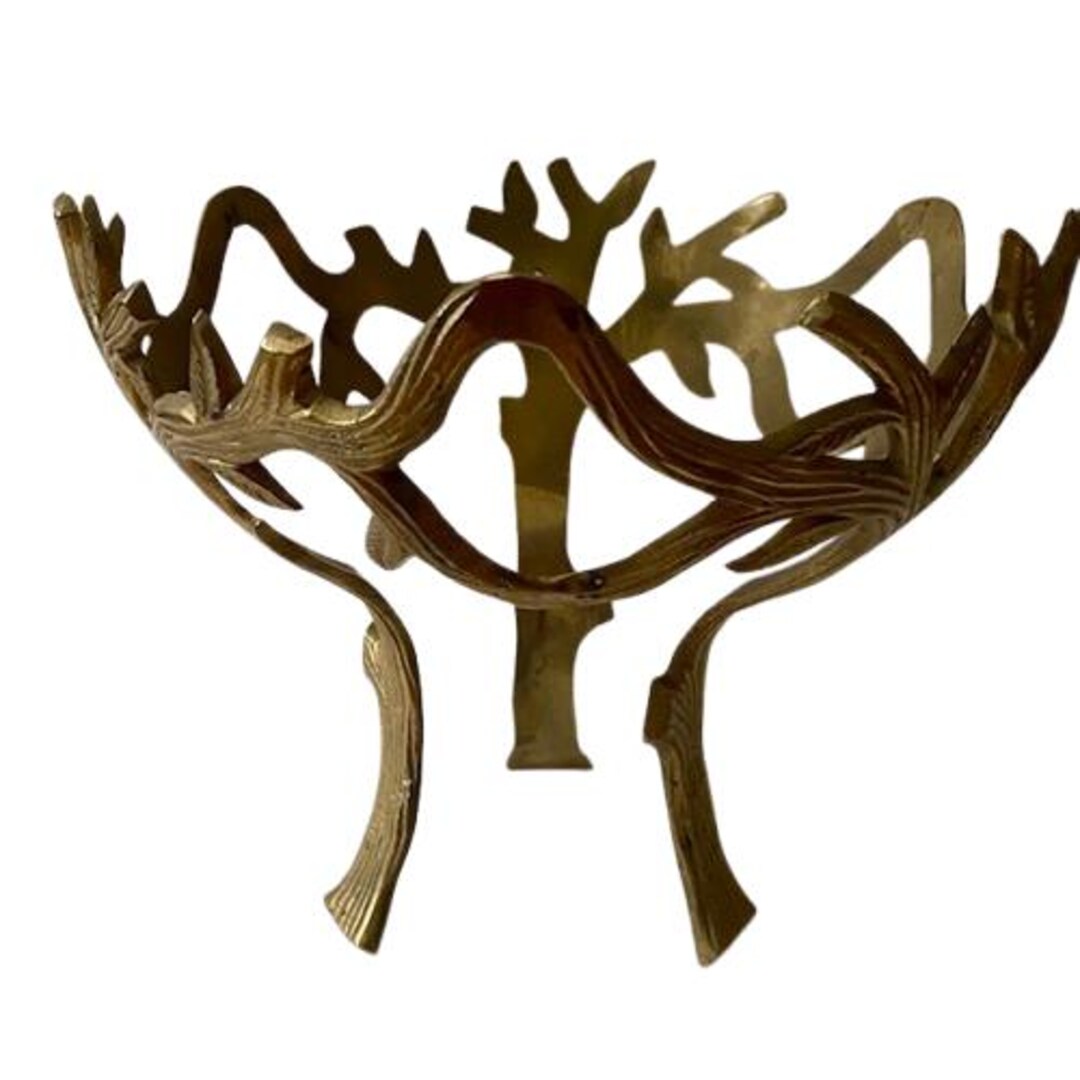Brass Trees Bowl Stand Detailed Fishbowl Base Terrarium Table Decor ...