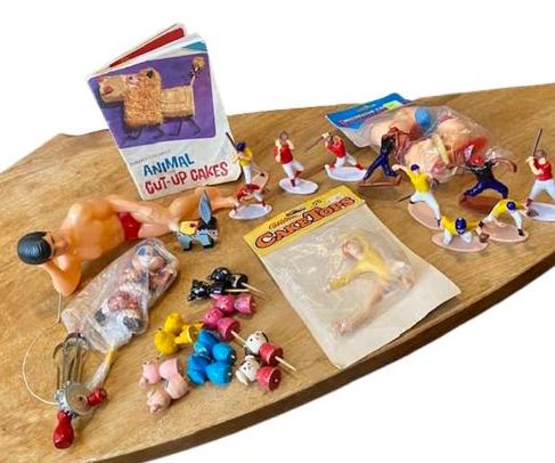 Mid Century Cake Toppers Cupcake Decorations Various Materials Large ...