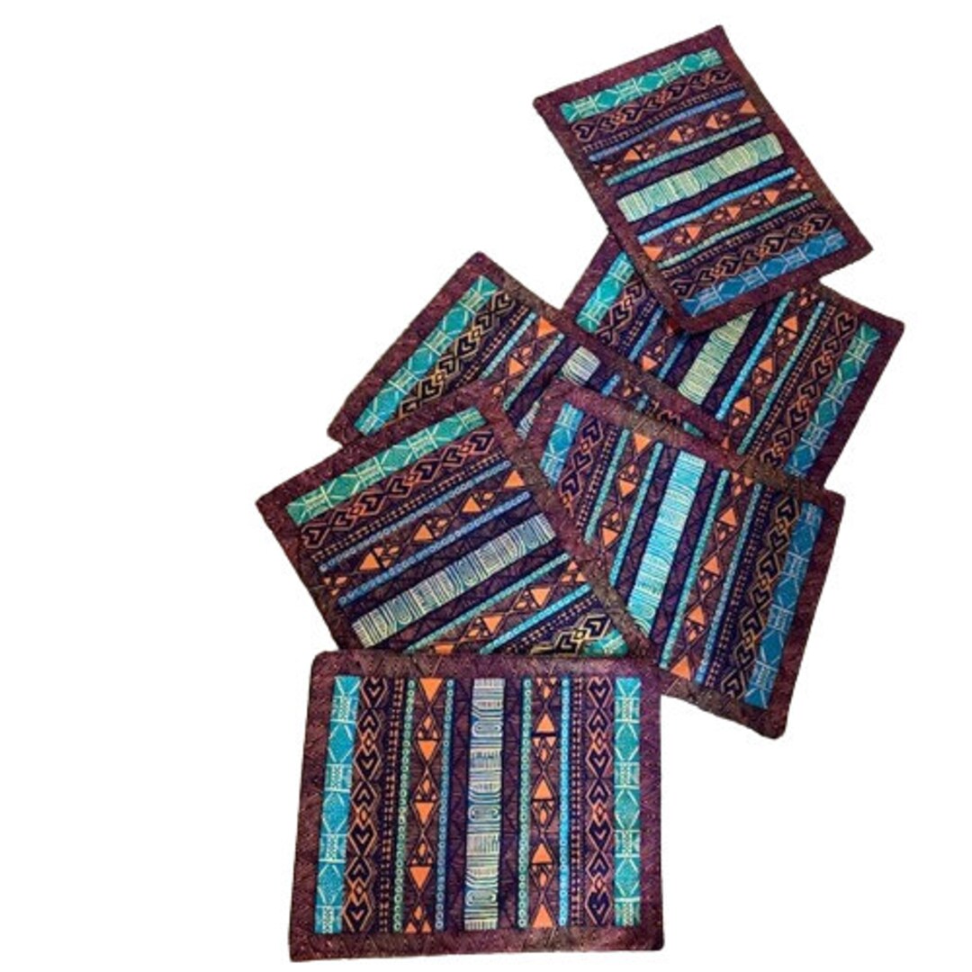 Kuhinda Placemats Hand Block Screen Print African Traditional Designs ...