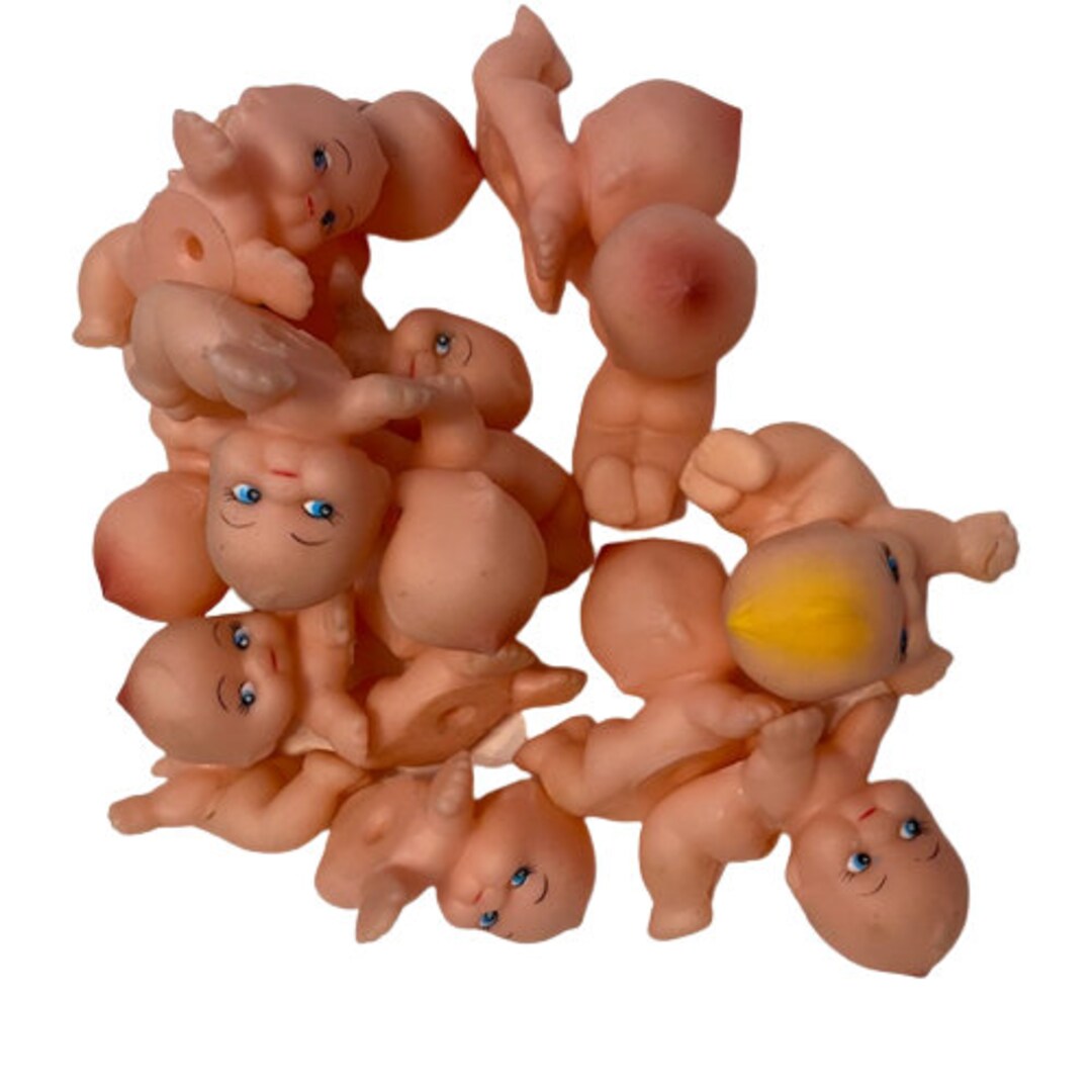 Kewpie Babies Soft Plastic Lot of 17 Crawling Babies Baby Shower Decor Cake Decorating Favors ...