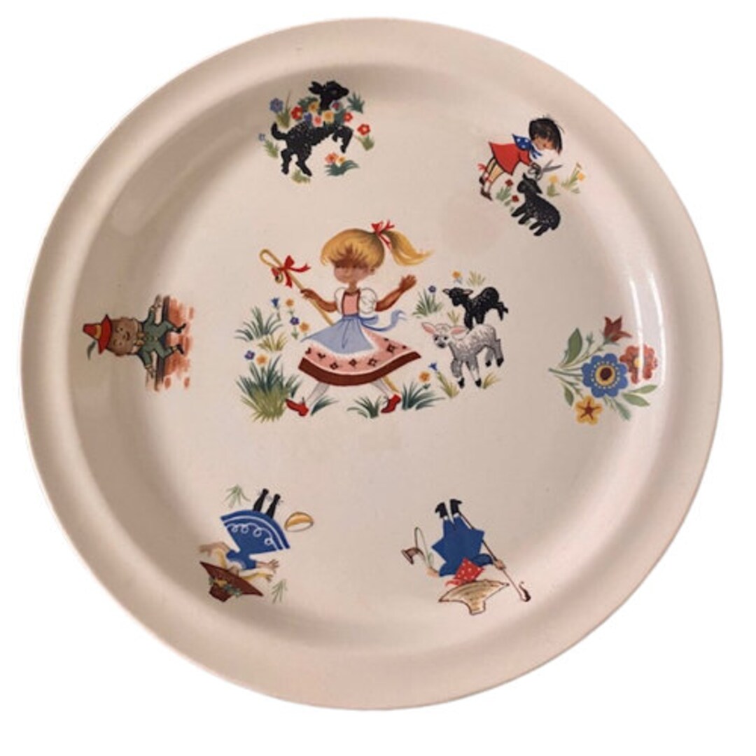 Nursery Rhyme Plate Arklow Irish Pottery Use or Decor Mary Had A Little ...