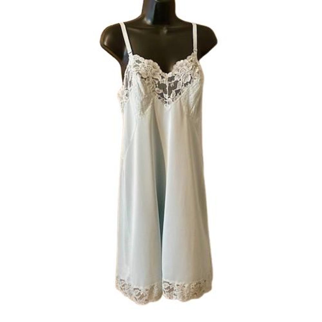 Gossard Artemis Full Slip Mid Century Vintage 1960s Pale Blue Lace Size ...