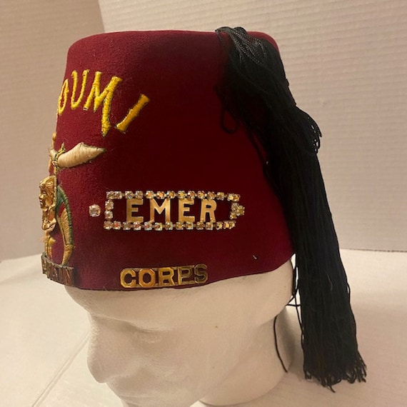 Fraternal Masonic Boumi Shriners Fez Hat with Tassel … - Gem