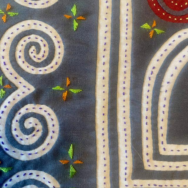 Paj Ntaub Hmong Handmade Wall Decor Reverse Applique Folk Art Large 19 ...