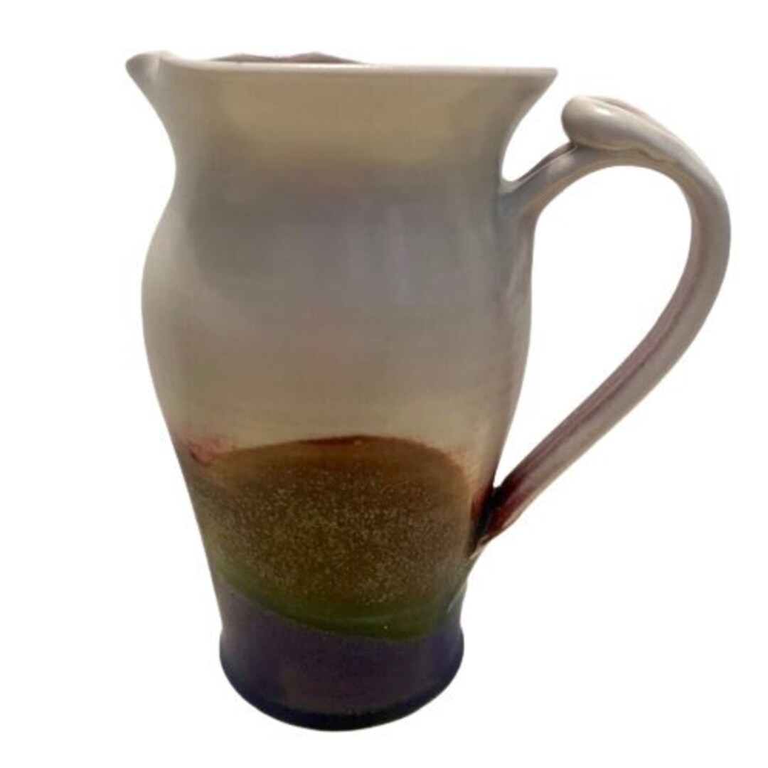 Art Pottery Pitcher Vase Signed B Bobes Studio Pottery Beautiful Glaze ...