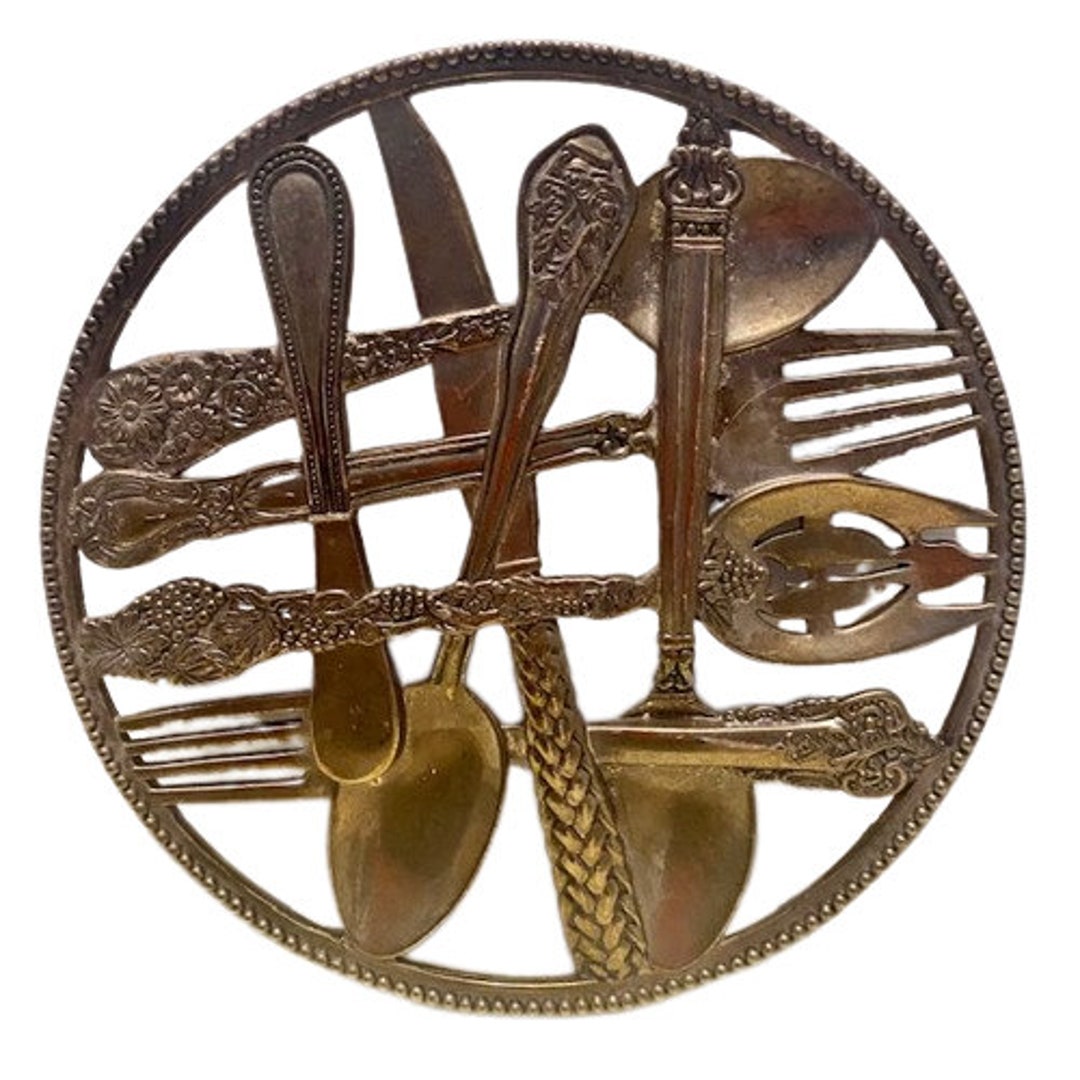 Godinger Silver Plate Trivet Wall Decor Silverware Flatware Pattern ...