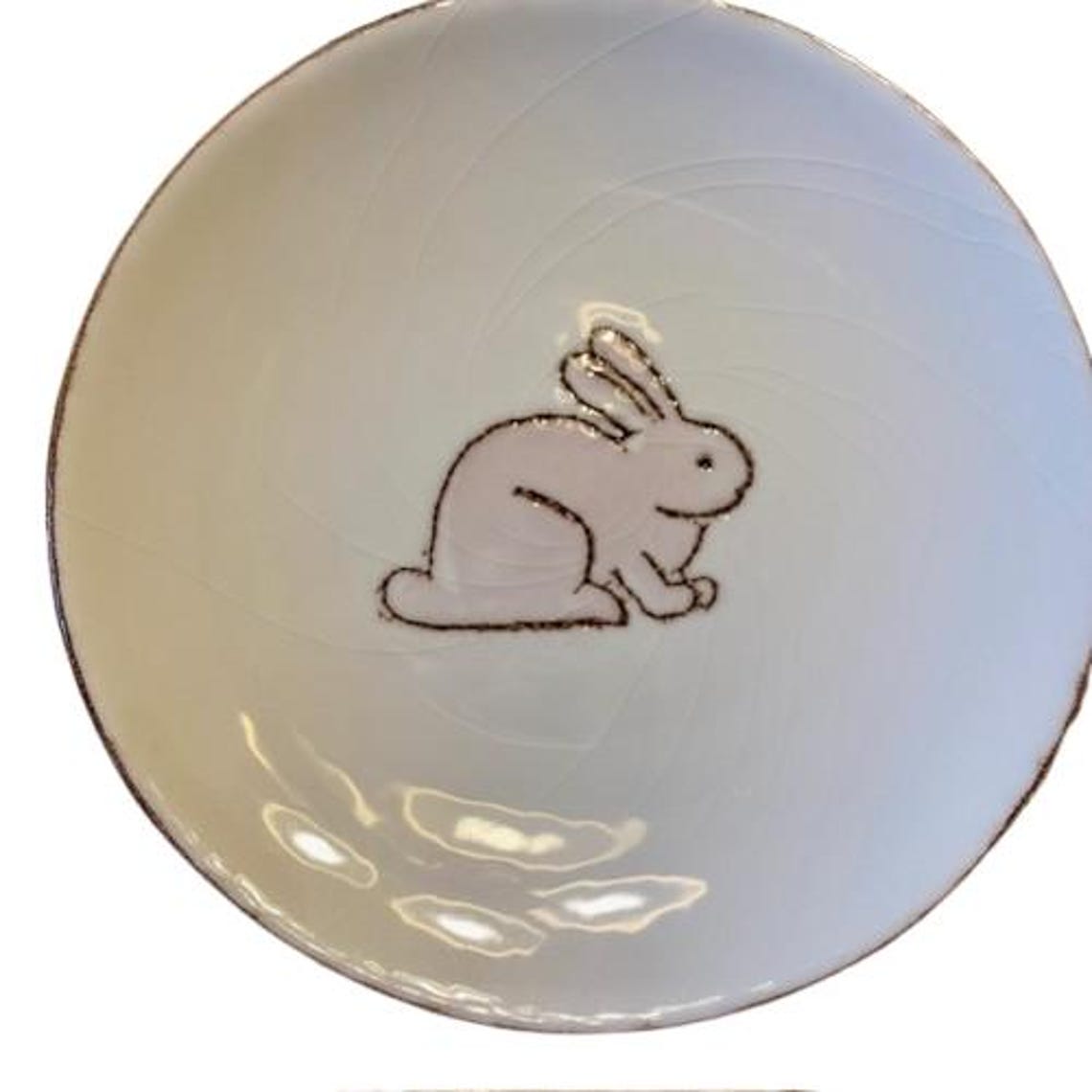 Bunny Rabbit Plates Set of Five Blue Pink Yellow Handmade in Portugal ...