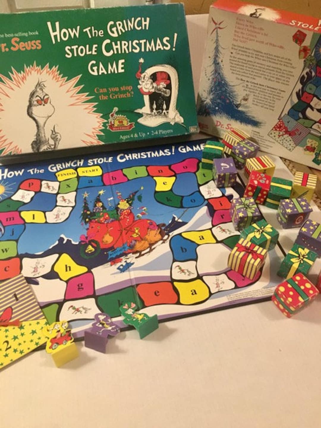 Christmas Board Game How the Grinch Stole Christmas First Edition 1997 ...