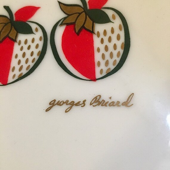 Vintage 1950s George's Briard Birds of Happiness Pyrex platter ...