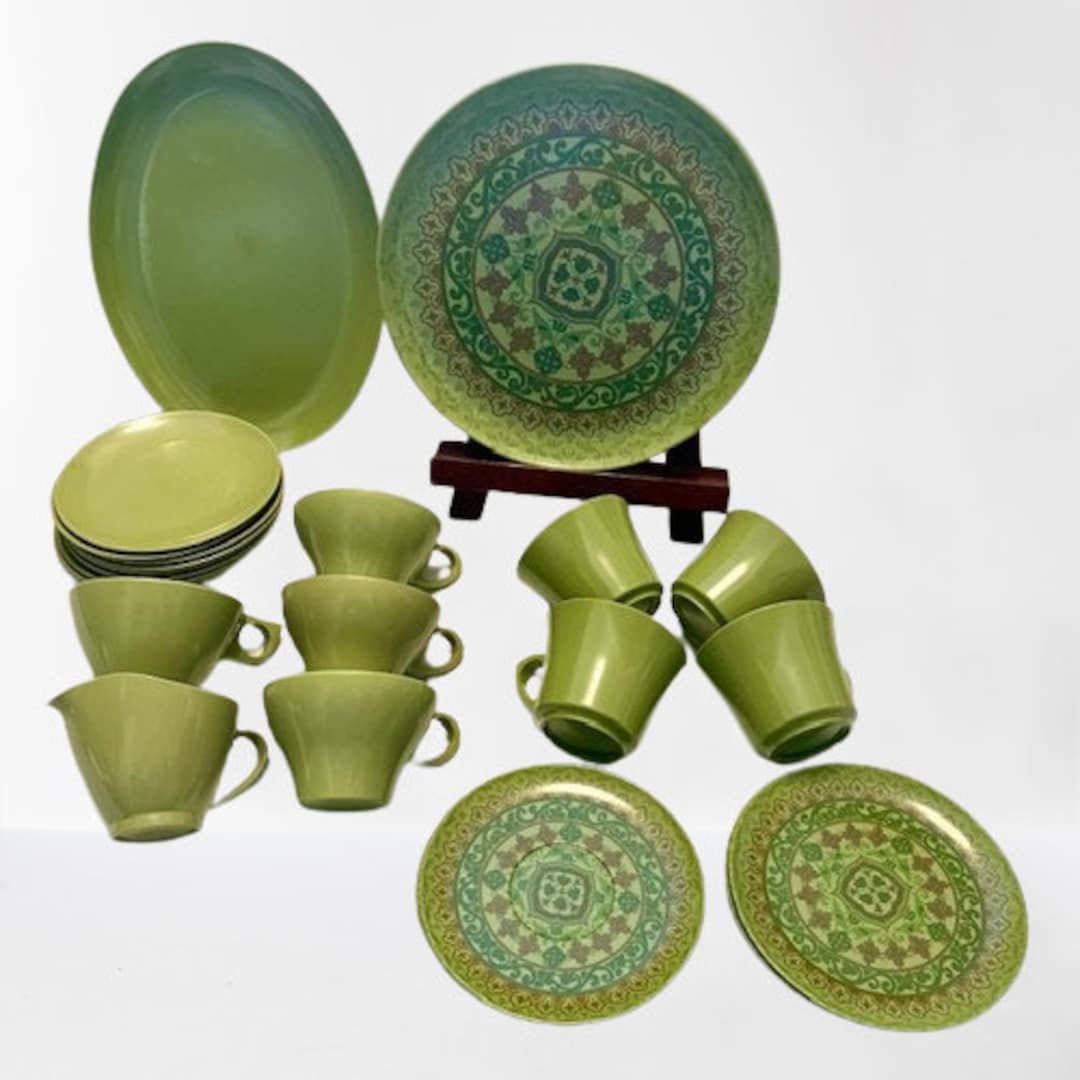 Miramar Melmac Dishes Melamine Lot of 27 Pieces Patterned and Solid ...