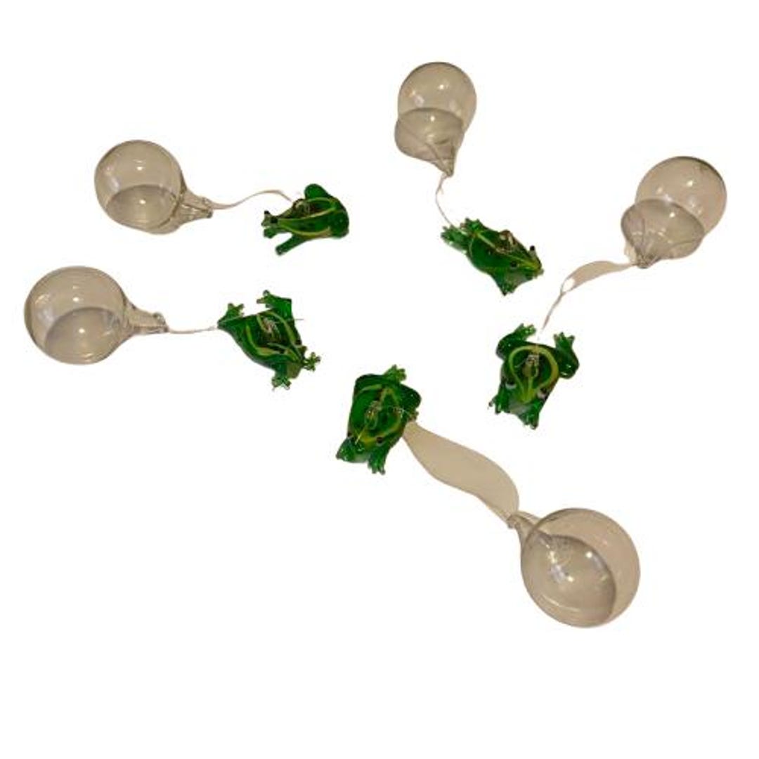 Lampwork Glass Frog With Clear Bubble Floats for Aquarium Decor Jewelry ...