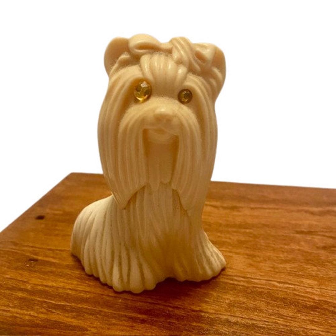 Avon Yorkshire Terrier Perfume Bottle Vintage 1970s Yorkie Rhinestone ...