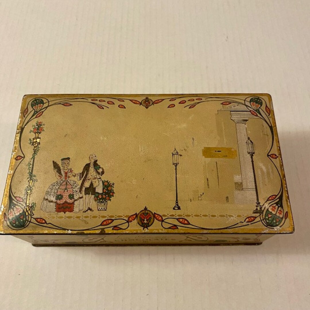Candy Tin Vintage 1920s Lady Charlotte Chocolates Walgreens Art Deco ...