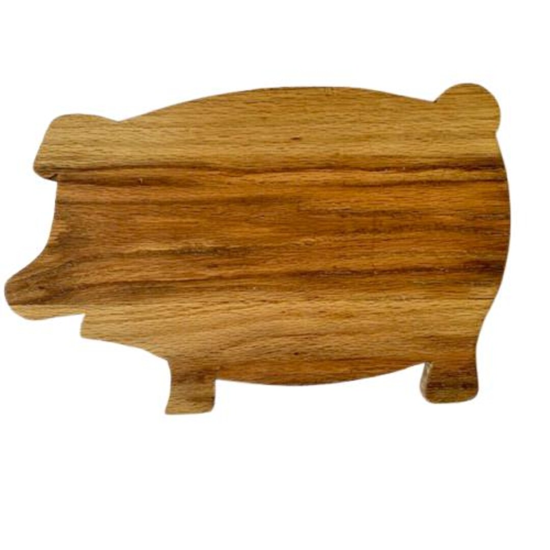 Handmade Wooden Pig Shaped Cutting Board Farmhouse Kitchen Decor ...