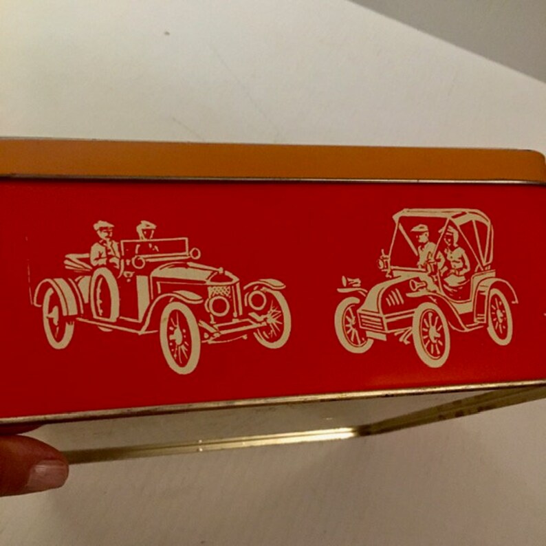 Vintage Burton’s Gold Medal Biscuits Large Tin Classic Cars Map of ...