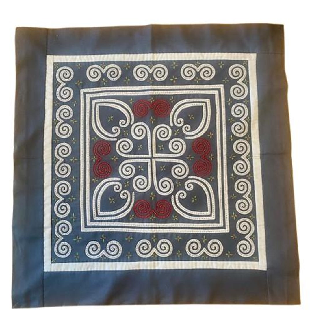 Paj Ntaub Hmong Handmade Wall Decor Reverse Applique Folk Art Large 19 ...