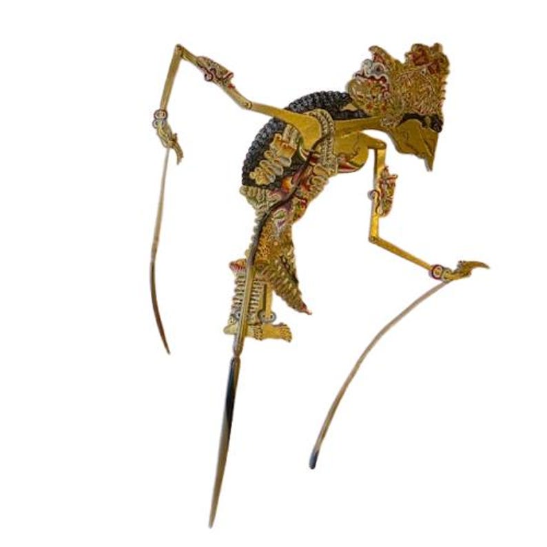 Indonesian Shadow Puppet Wayang Kulit Flat Leather Shina Highly ...