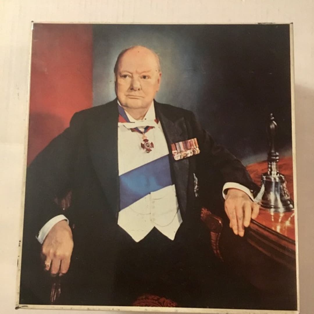 Tin Winston Churchill Vintage Murray Allen Assorted British Biscuits ...