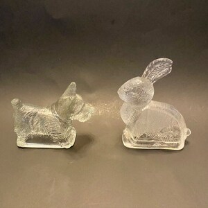 Glass Candy Animals Choice of Scottie Dog or Bunny Rabbit Vintage ...