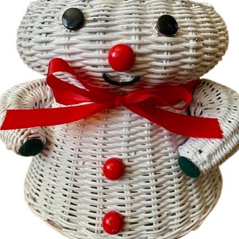 Wicker Snowman - Etsy