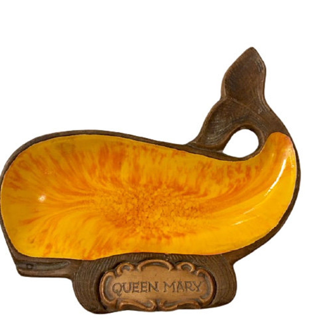 Treasure Craft Whale Ashtray Queen Mary Souvenir 1960s - Etsy