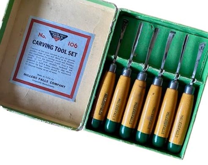 Carving Tool Set Millers Falls Tools Vintage 1960s Set No. 106 Six ...
