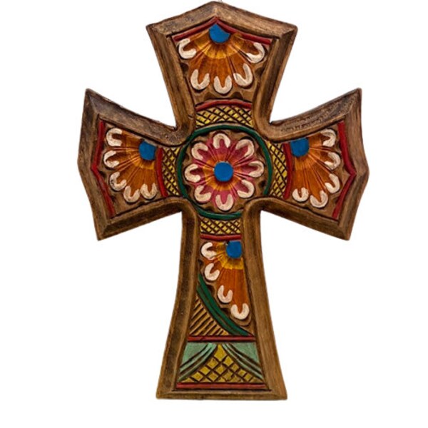 Painted Wooden Cross - Etsy