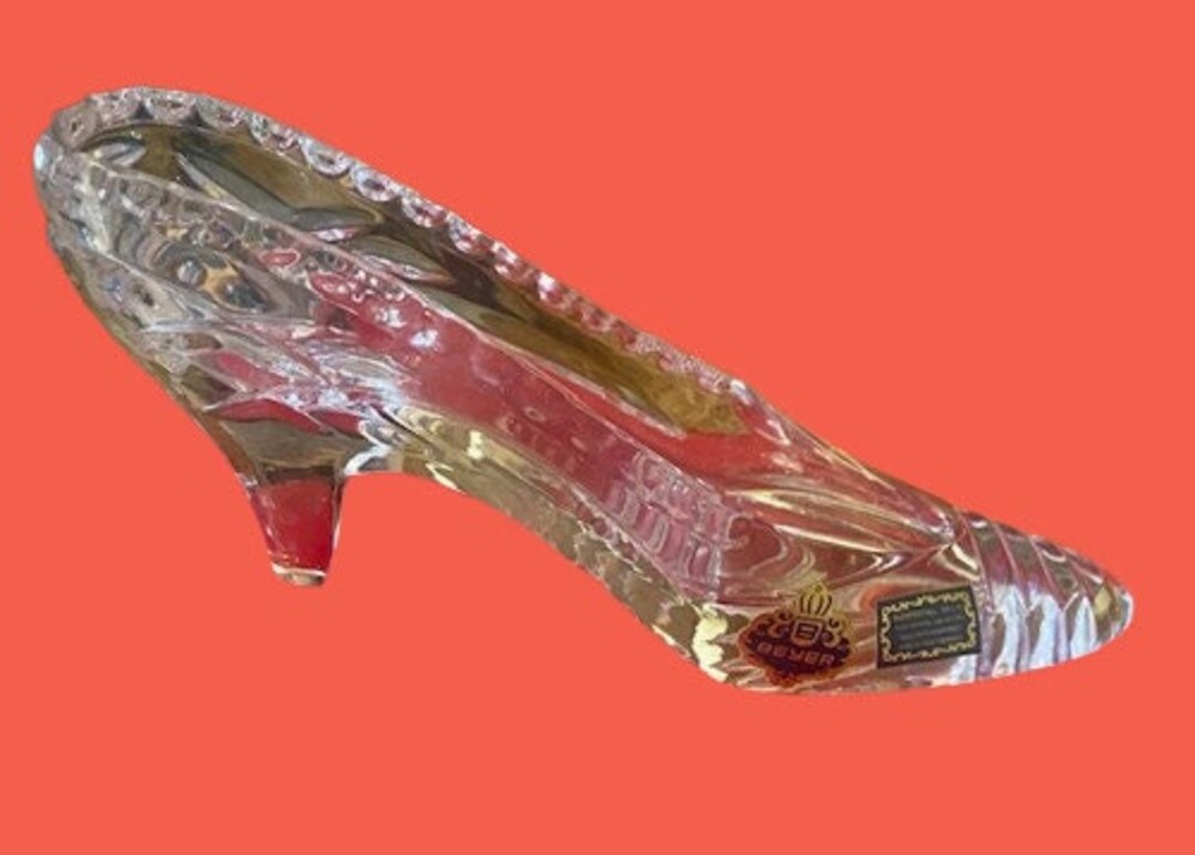 Beyer Crystal Shoe Cinderella Slipper Cut Crystal Trinket Dish Phoenixe ...