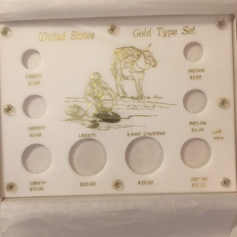 Capital Plastics United States Gold Type Set 8 Coin With Gold | Etsy