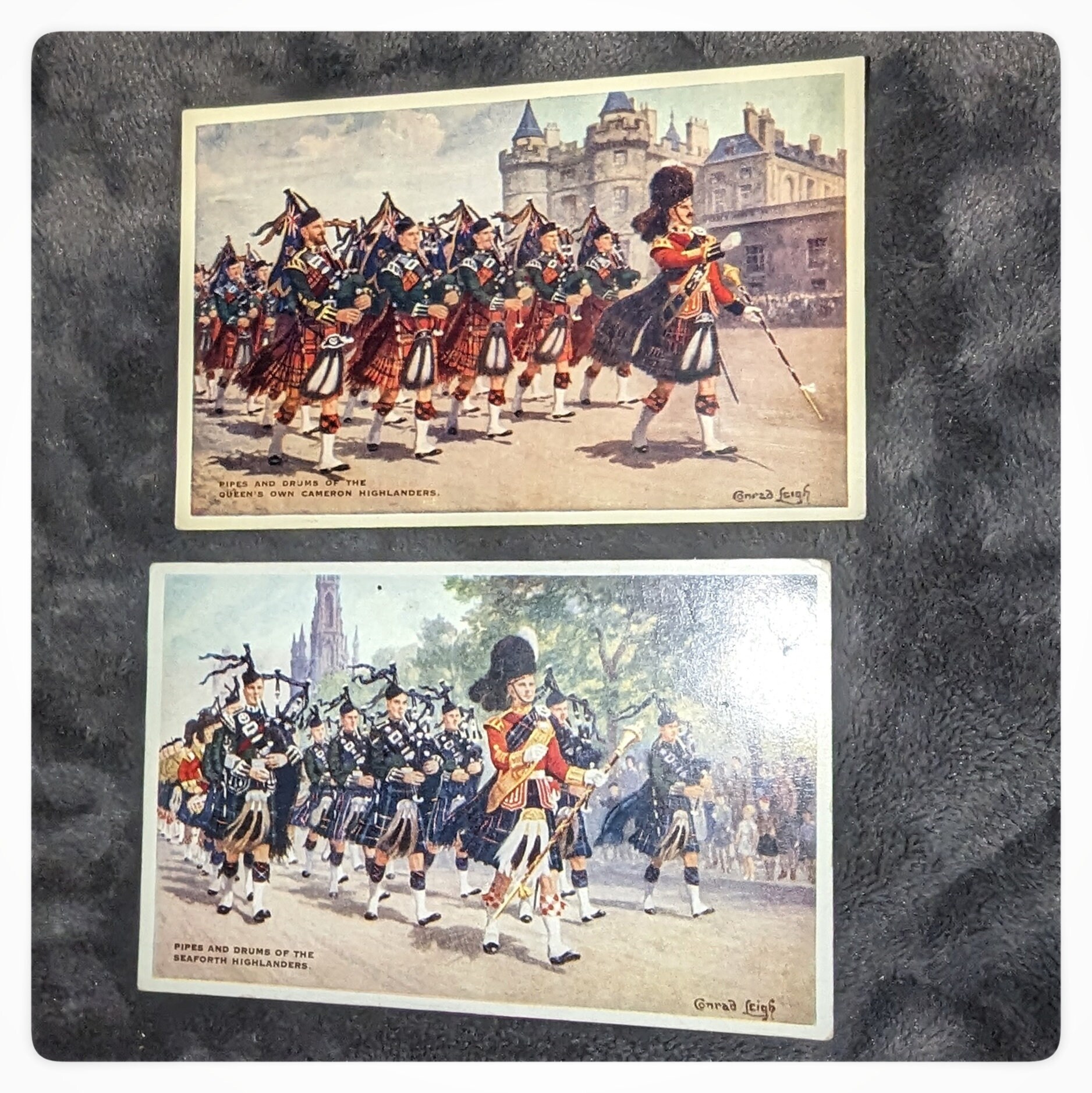 4 Antique Scottish Conrad Leigh Pipe & Drum Postcards 3 Valentines and 1 Tuck - Etsy