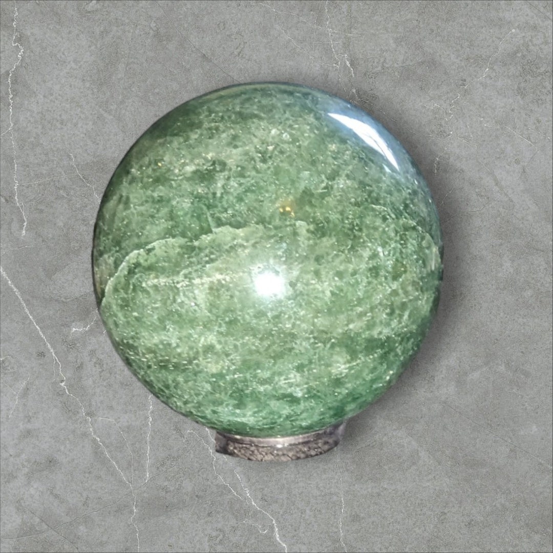 Wonderful Green Strawberry Quartz Sphere! 3" Across! Fabulous Energy ...
