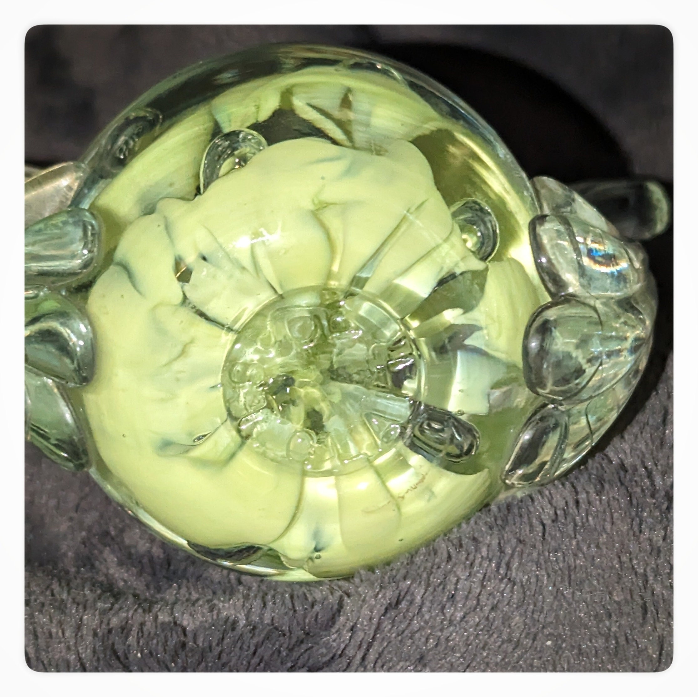 Lot of 2 Vintage St. Clair American Art Glass Flower Paperweights by ...