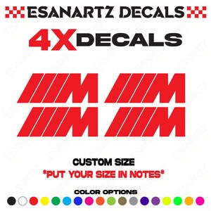 BMW M Power Brakes Calipers Decals Set 4X Personalized Custom Vinyl ...