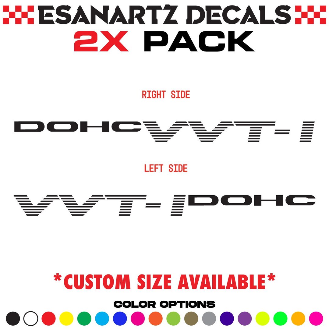 2X Toyota Corolla VVT-I Door Decal GR - Etsy