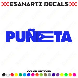 Pu~eta PR Decal Sticker Vinyl Boricua Puerto Rico Laptop Tumbler ...