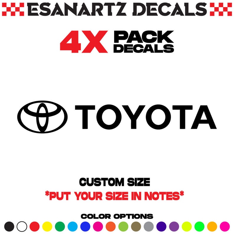 Toyota Logo Brakes Callipers Decals Set 4X - Etsy