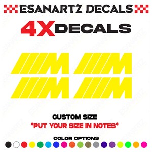 BMW M Power Brakes Calipers Decals Set 4X Personalized Custom Vinyl ...