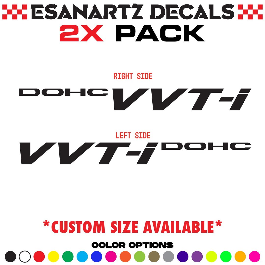 2X Toyota Corolla VVT-I Door Decal GR - Etsy