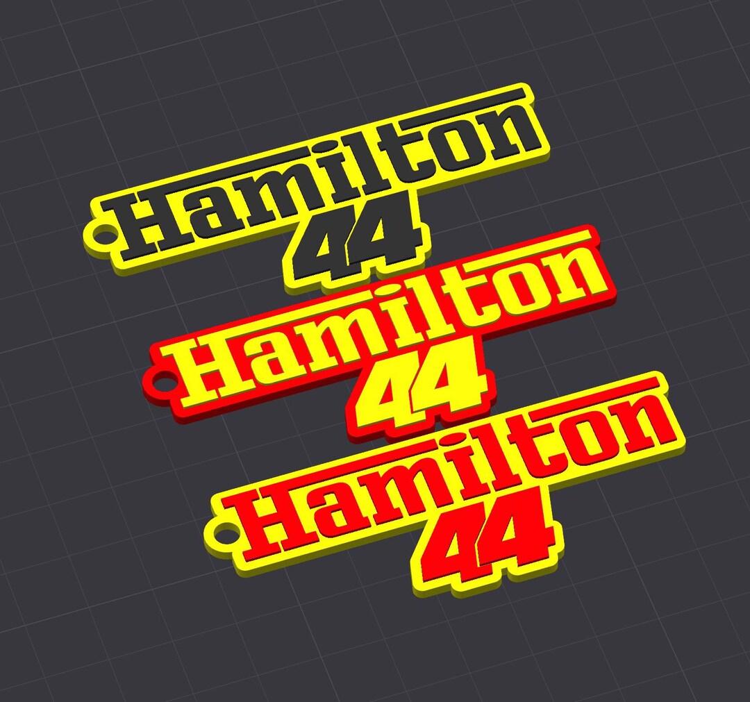 Hamilton 44 3D STL 3MF SVG Digital - Ferrari Team Style F1 Racing Lewis Hamilton - Etsy UK