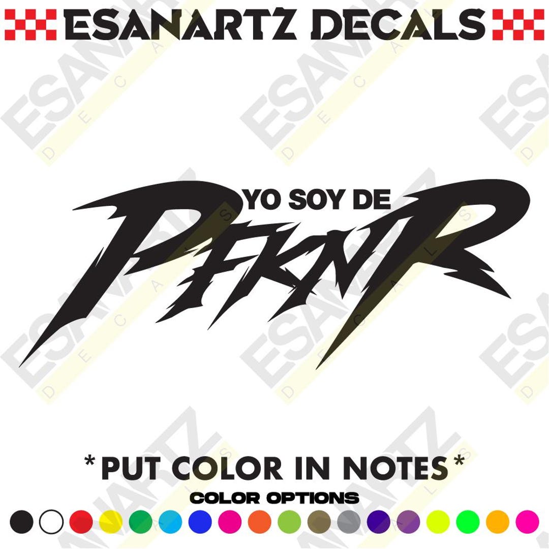 Yo Soy De Pfknr PR Decal Sticker Vinyl Boricua Puerto Rico Laptop ...