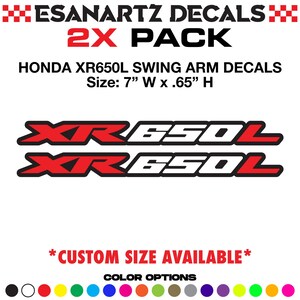 HONDA XR650L Swing Arm Decals Swingarm Decals Stickers Quality Fast ...