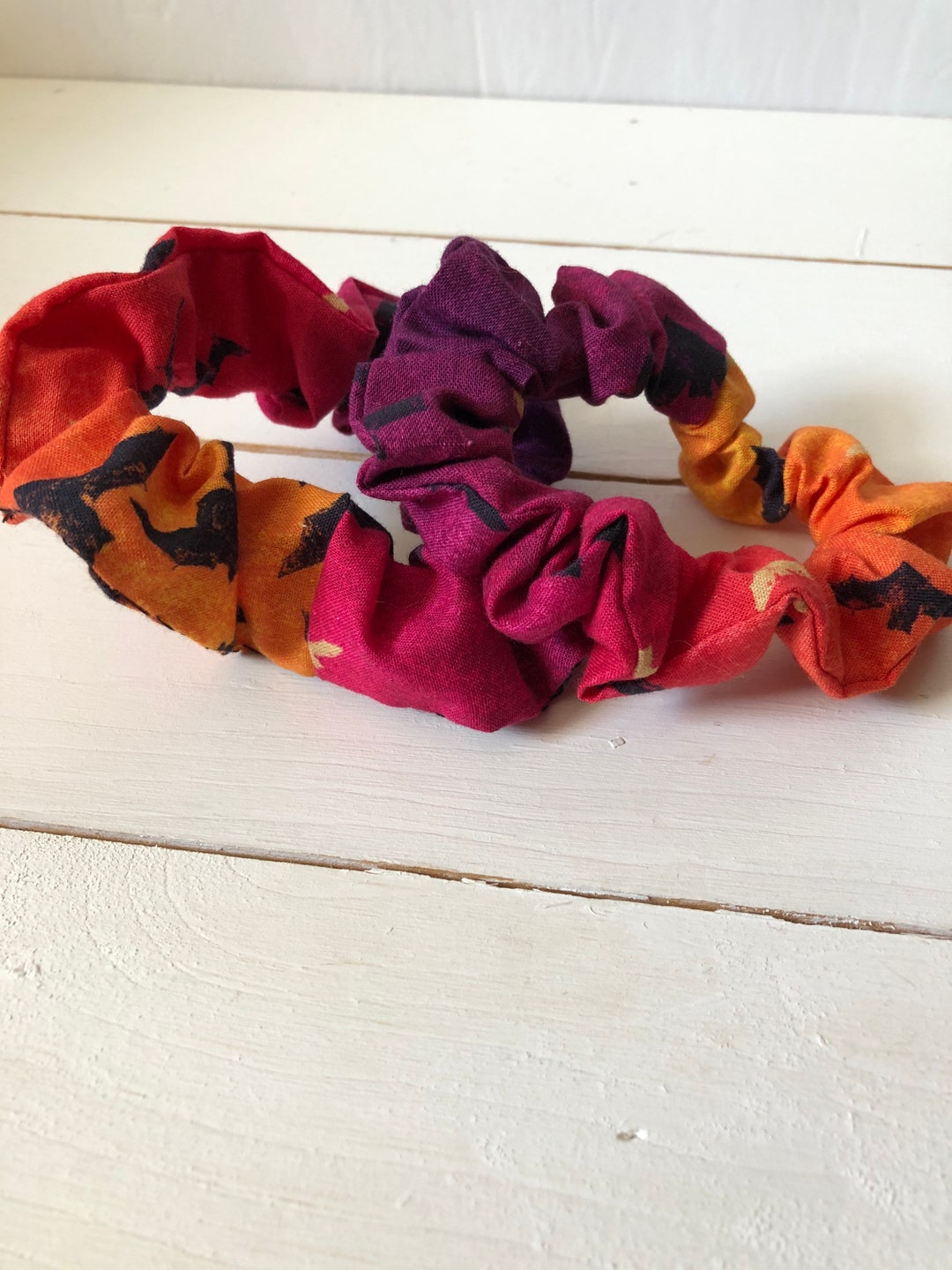 Ombre Halloween Bat Fabric Cotton Fabric Scrunchy, Bats Halloween ...