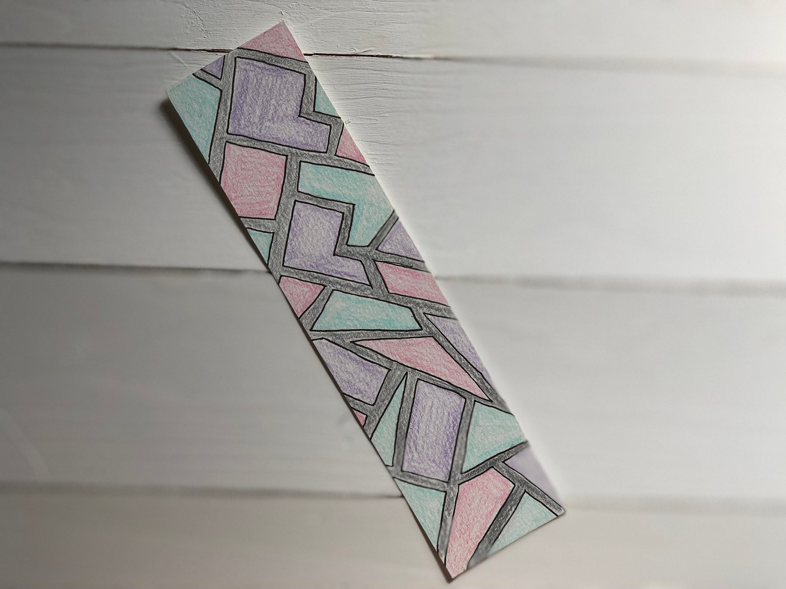 Geometric Paper Bookmark Geometric Art Bookmark Handmade | Etsy