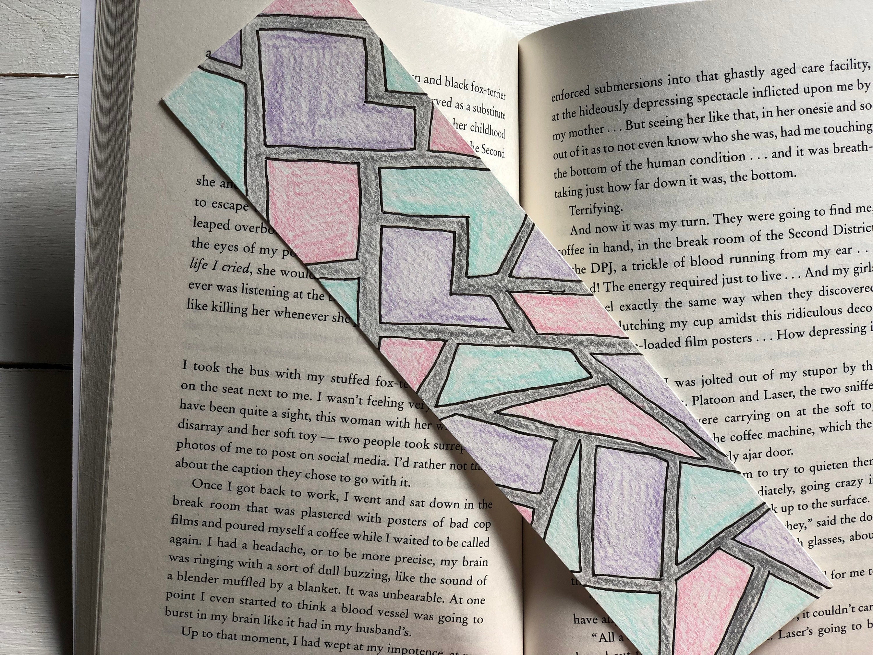 Geometric Paper Bookmark Geometric Art Bookmark Handmade | Etsy