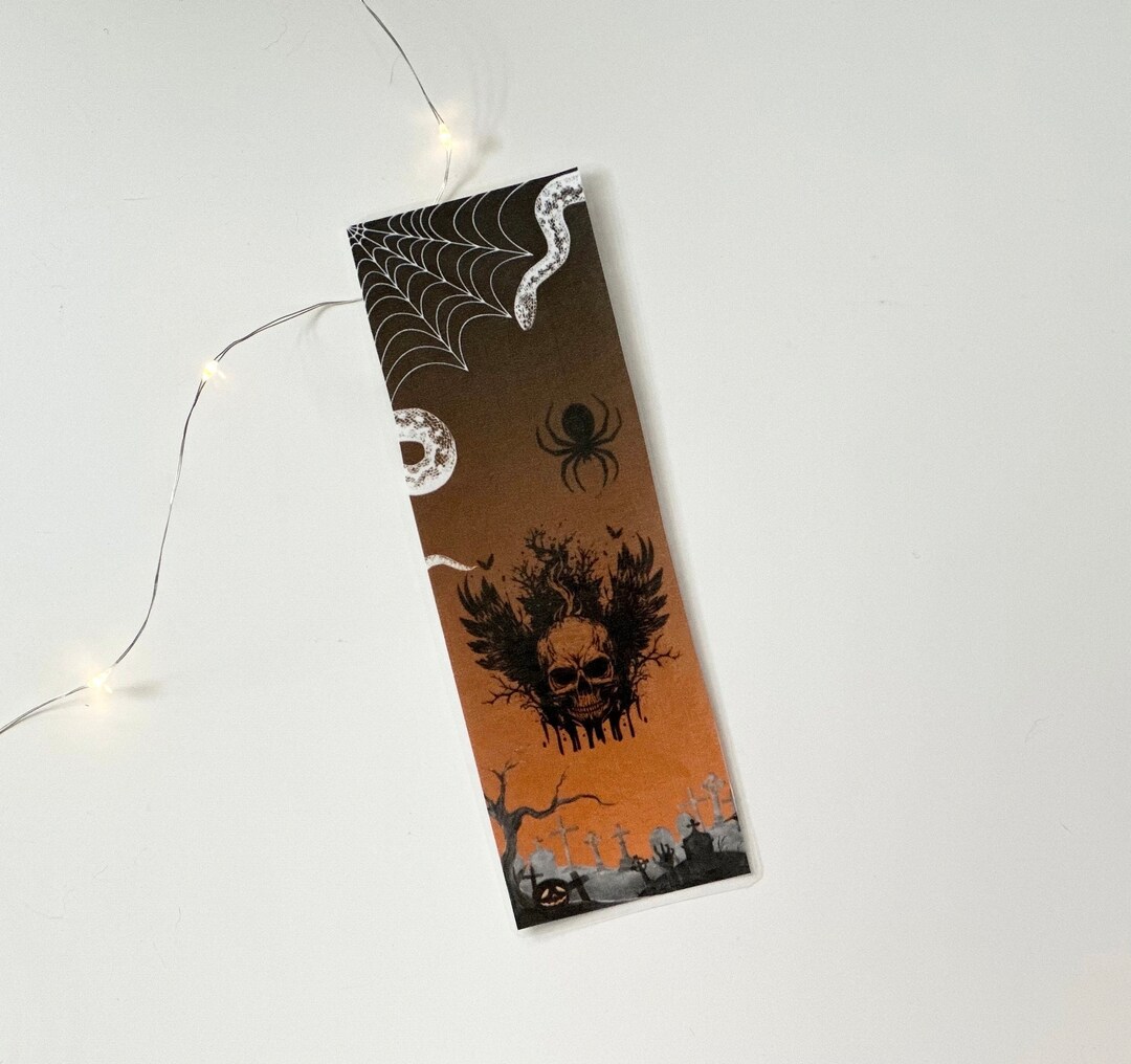 Scary Halloween Bookmark Laminated Book Mark, Haunted Page Holder, Book ...